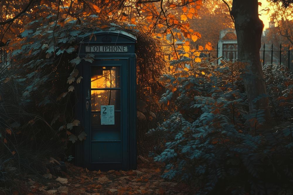 Telephone box autumn light architecture. | Premium Photo - rawpixel