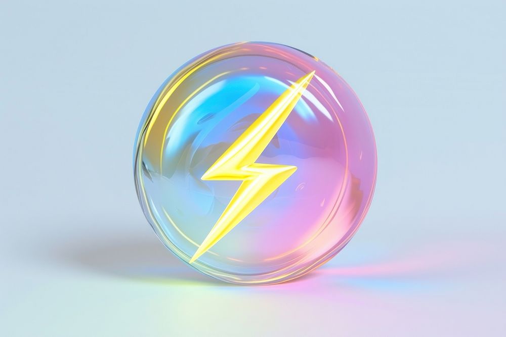 Energy power thunder icon sphere | Premium Photo Illustration - rawpixel