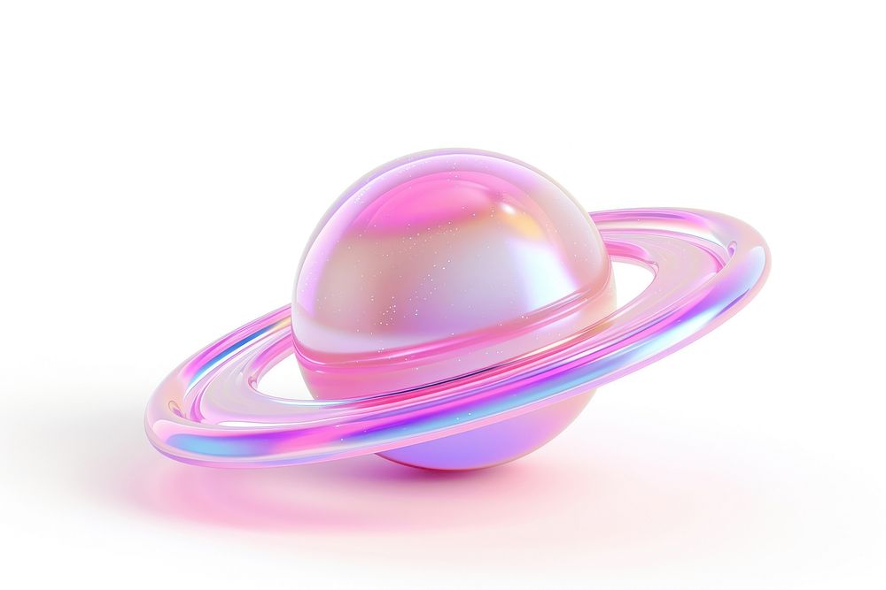 Simple saturn sphere white background | Premium Photo Illustration ...