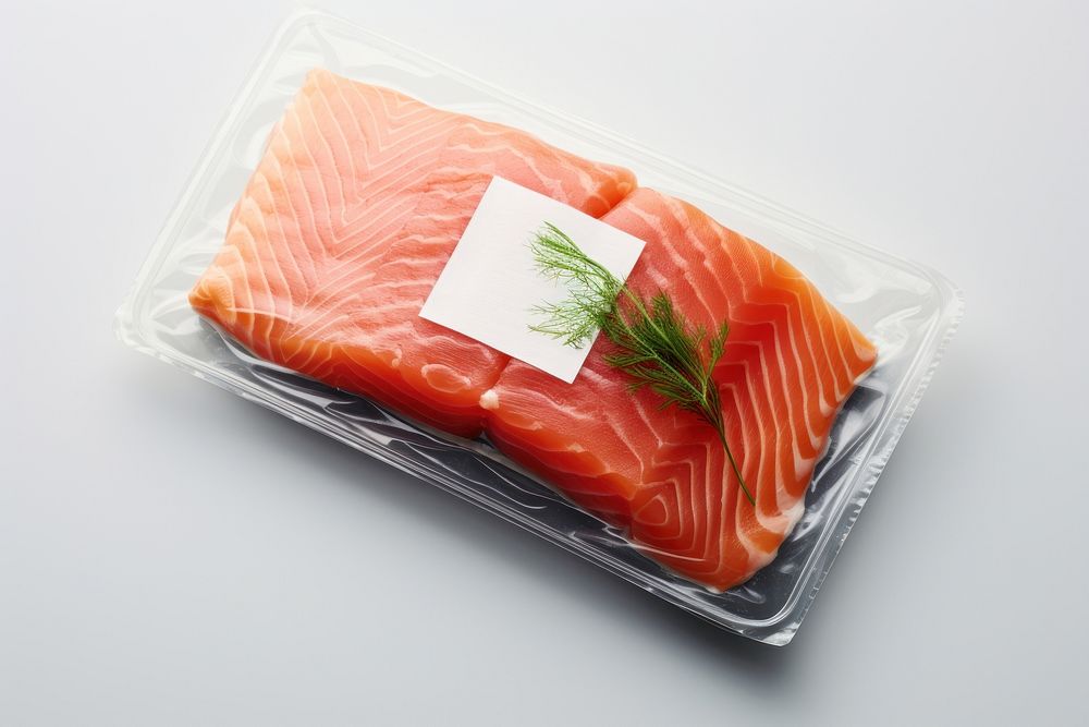 Salmon packaging salmon seafood meat. | Premium Photo - rawpixel