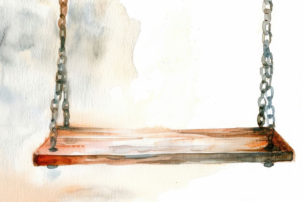 Playground swing hanging absence drawing. | Free Photo Illustration ...