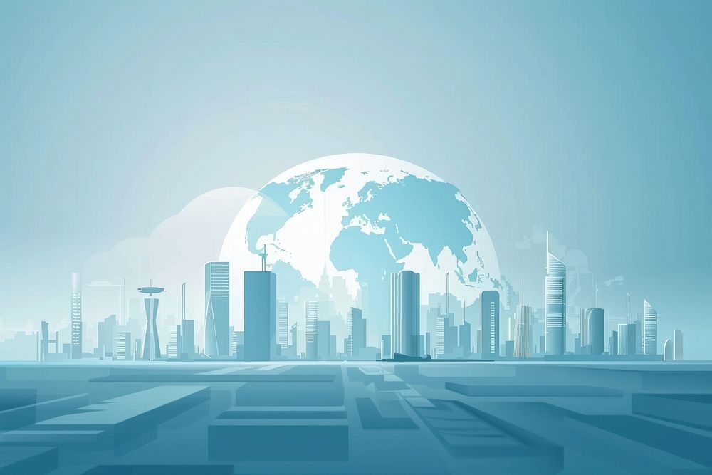 Globalization architecture cityscape landscape. | Free Photo ...