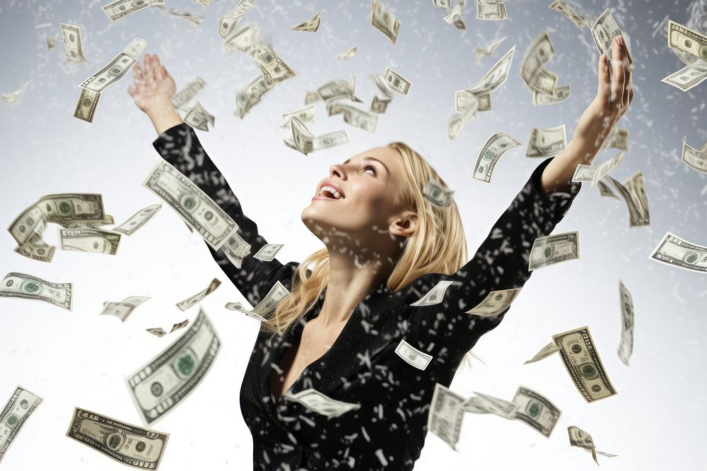 Woman throwing money dollar adult | Premium Photo - rawpixel