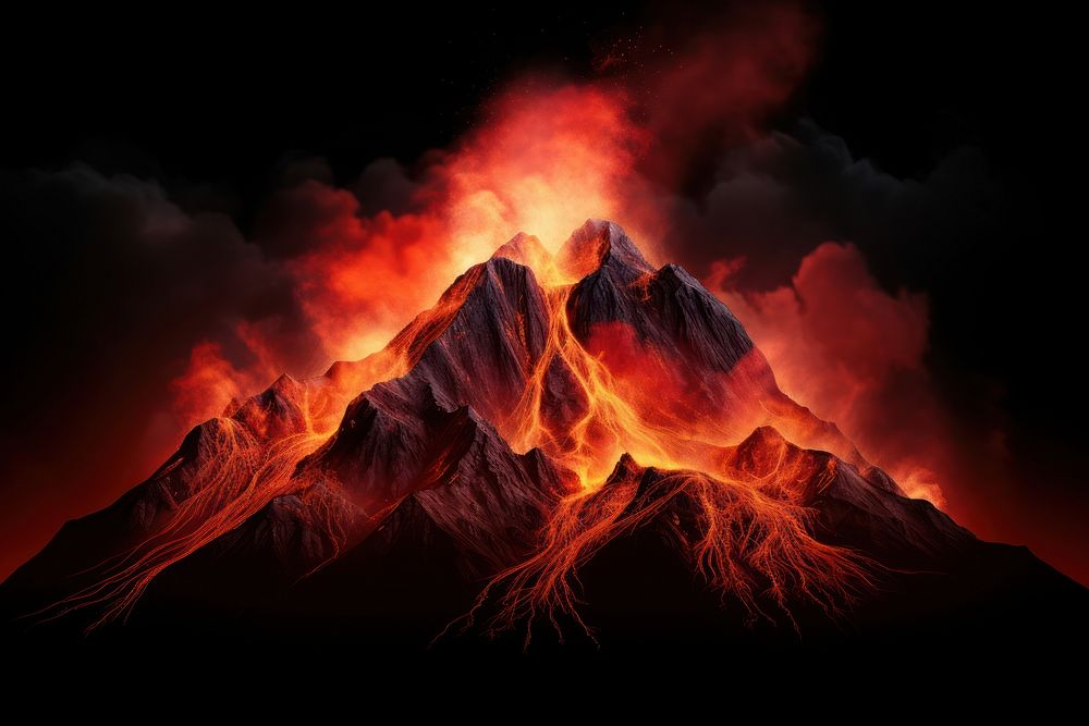 Mountain fire outdoors volcano. | Free Photo - rawpixel
