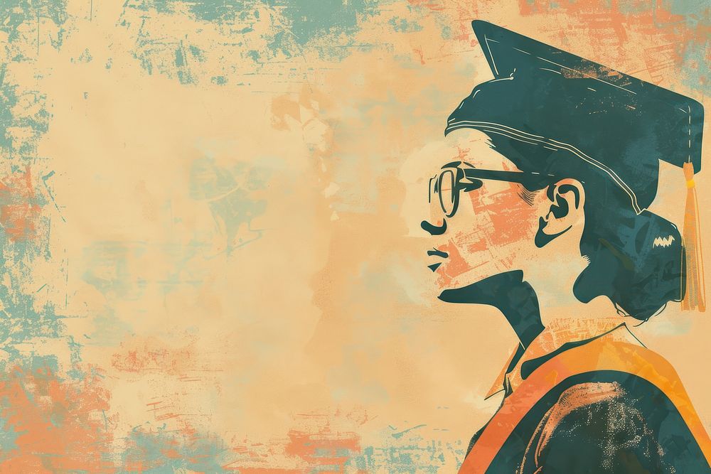 Student graduation painting portrait | Free Photo Illustration - rawpixel