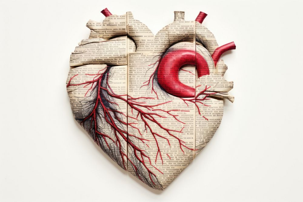 Ephemera heart paper creativity embroidery | Premium Photo Illustration ...
