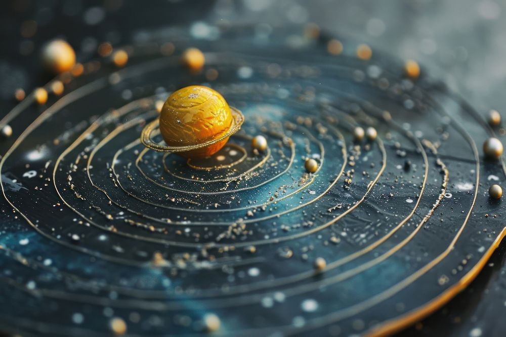 Solar system cosmic beautiful concentric | Free Photo - rawpixel