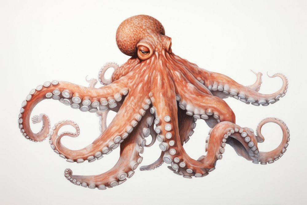 octopus full body animal invertebrate | Premium Photo Illustration ...