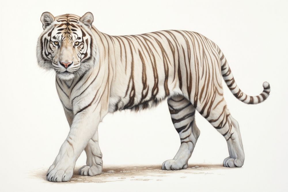White tiger full body wildlife | Premium Photo Illustration - rawpixel