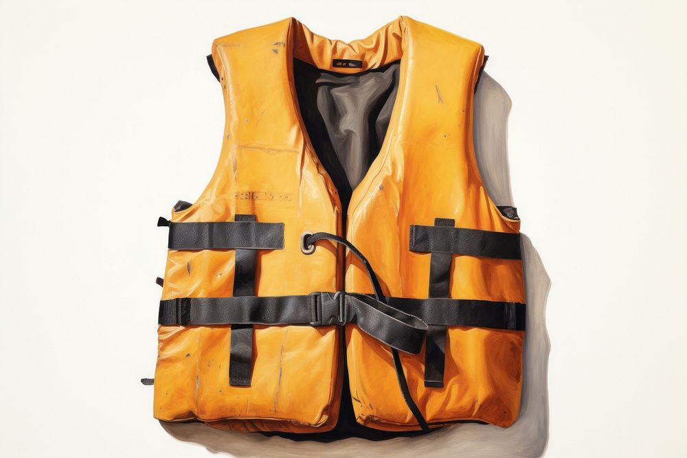 Life jacket lifejacket white background | Premium Photo Illustration ...