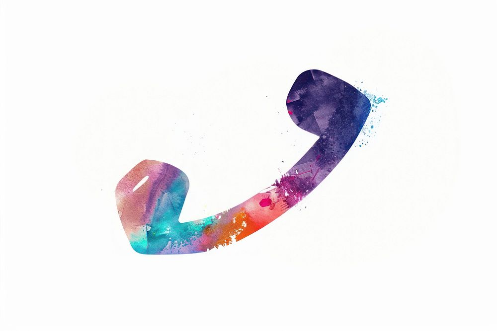 Phone icon watercolor art white | Free Photo Illustration - rawpixel