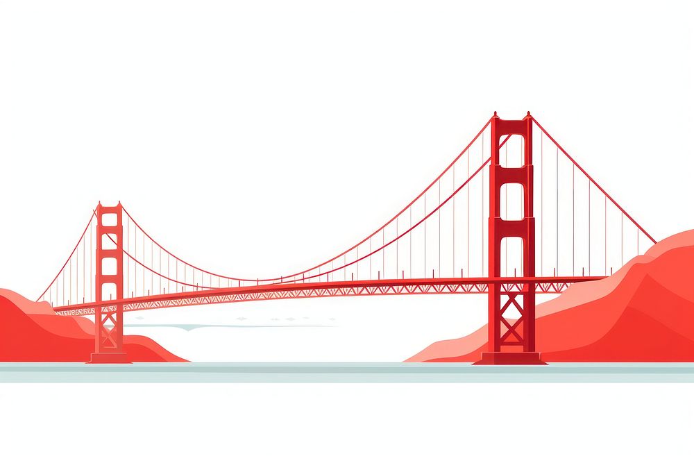 San francisco red bridge city | Premium Photo Illustration - rawpixel