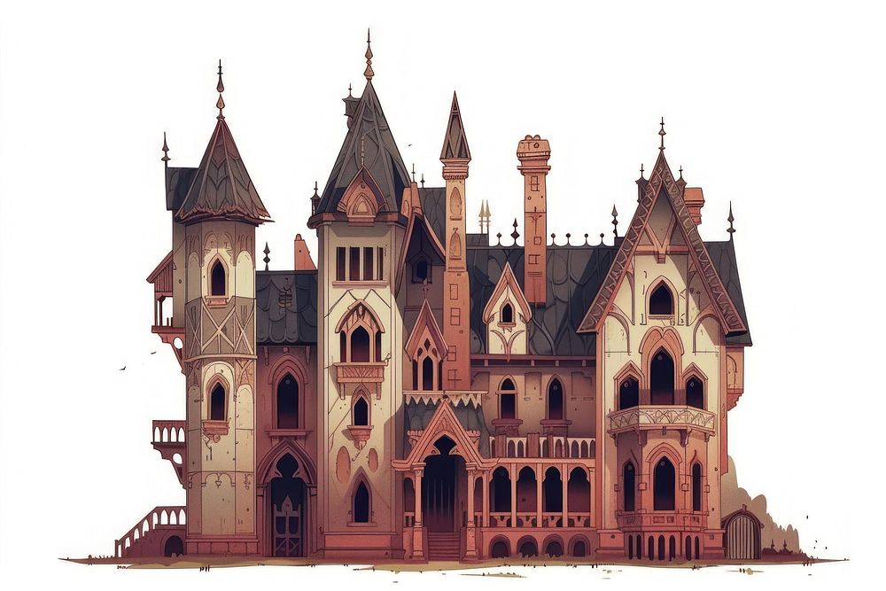 Sculpture Gothic mansion architecture building | Premium Photo ...
