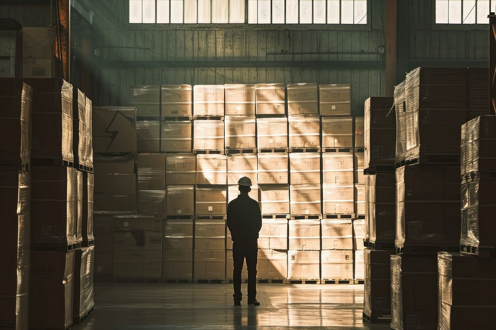 Containerized warehouse worker inspecting box | Premium Photo - rawpixel