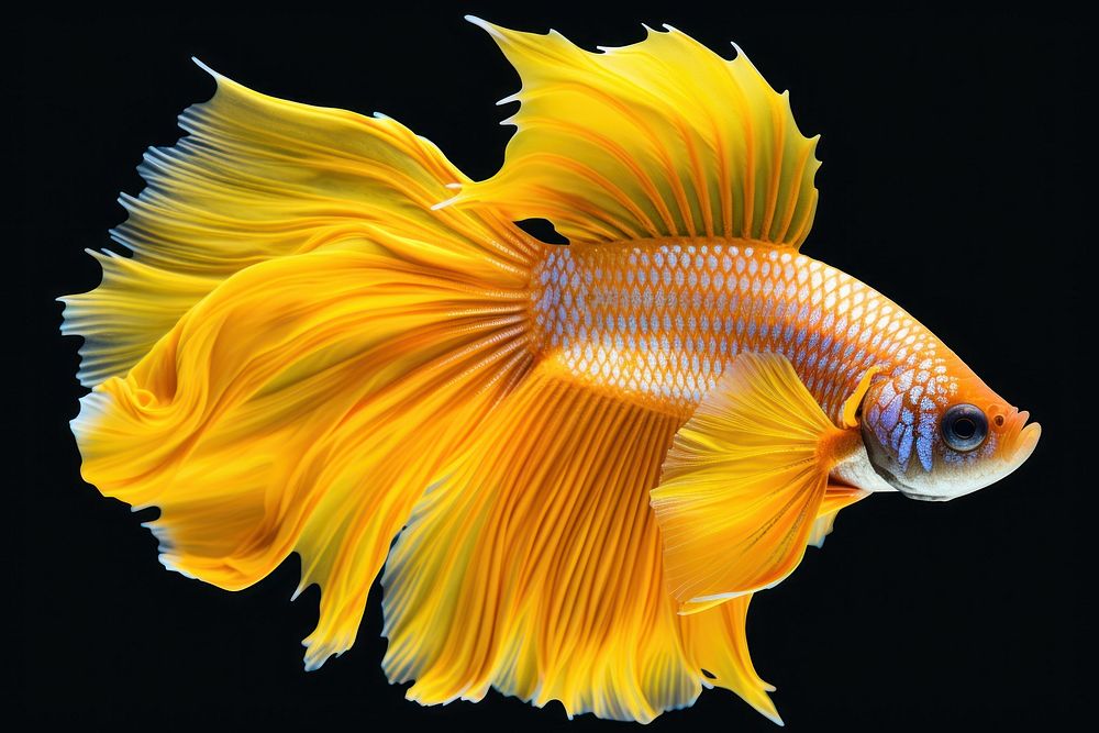 Betta fish goldfish animal yellow. | Premium Photo - rawpixel