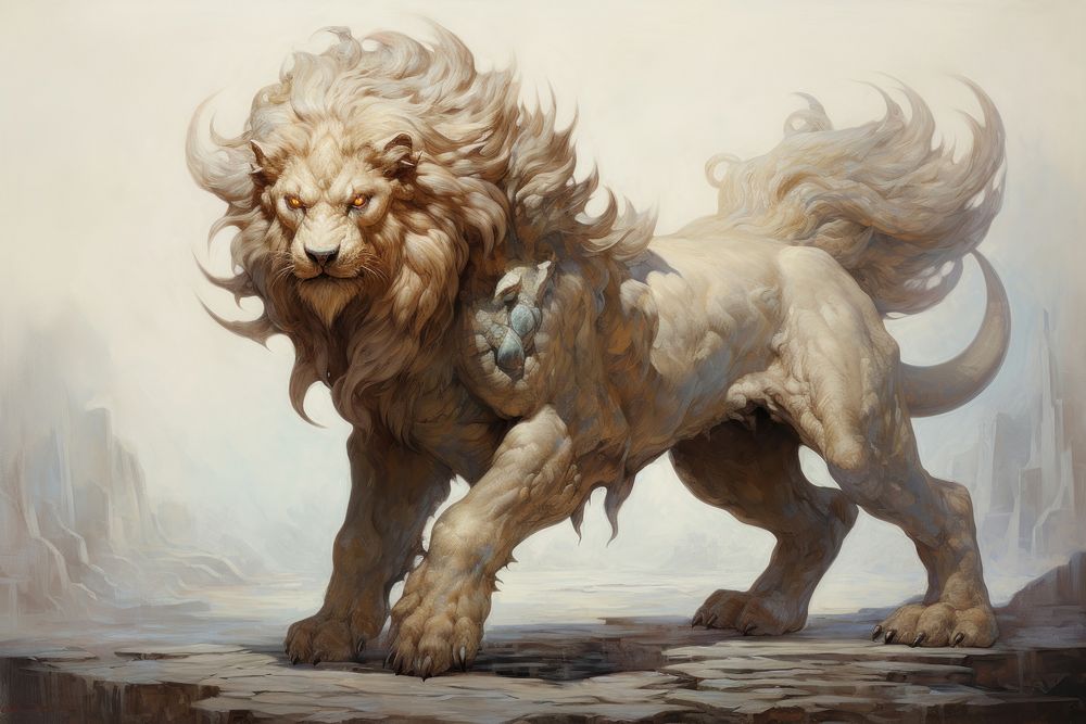 Chimera painting animal mammal. | Premium Photo Illustration - rawpixel