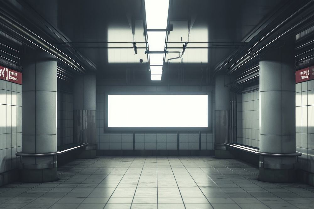 Subway station lighting transportation architecture. | Premium Photo ...