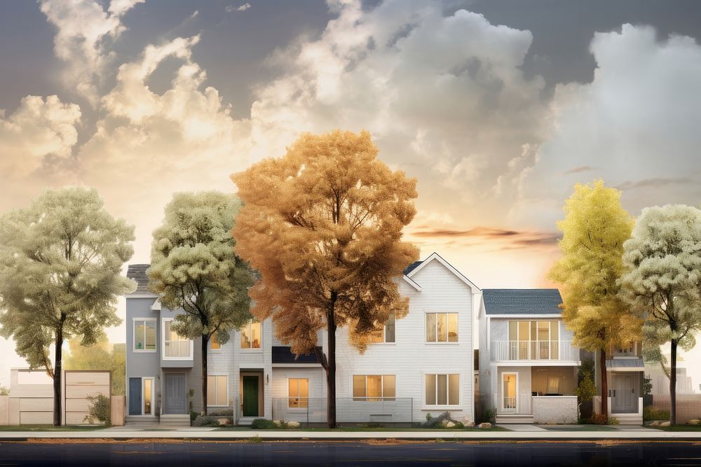Suburb house tree architecture. | Premium Photo - rawpixel