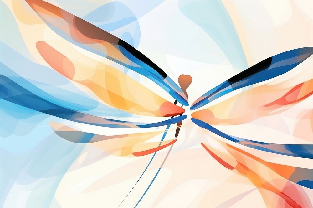 Dragonfly abstract shape backgrounds line | Premium Photo Illustration ...