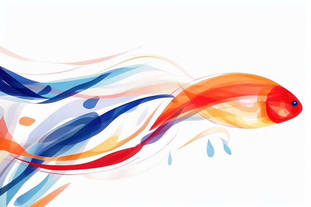 Fish abstract shape backgrounds goldfish | Premium Photo Illustration ...