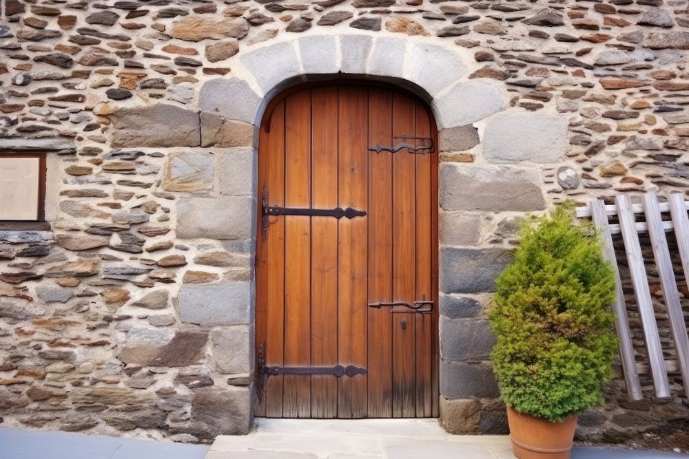 Stone castle house wall door | Premium Photo - rawpixel