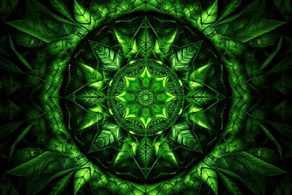 Green kaleidoscope background backgrounds pattern | Free Photo ...