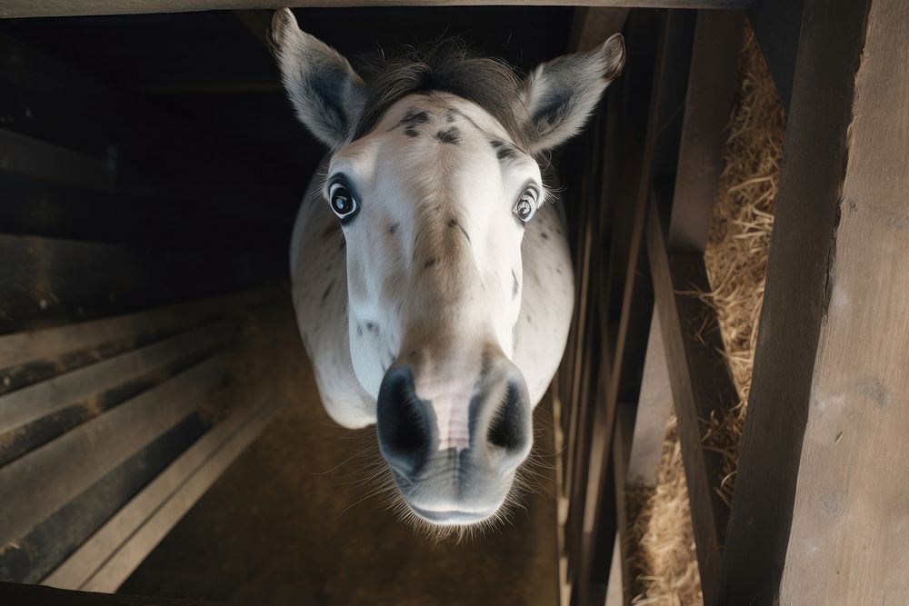 Horse looking camera stable animal | Free Photo - rawpixel