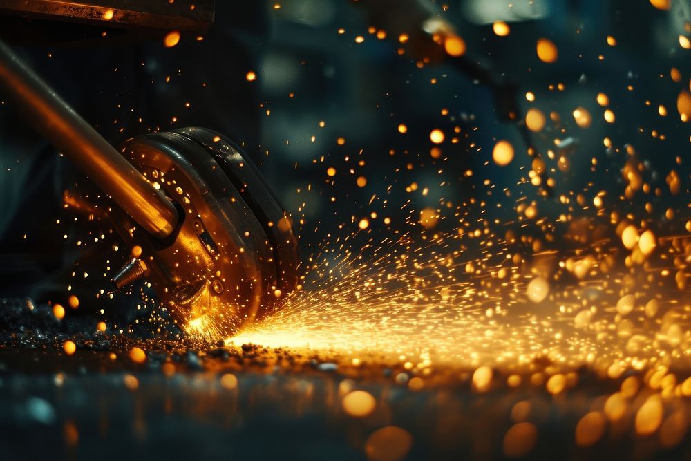 Machinist grinding sparks metal metalworking | Premium Photo - rawpixel