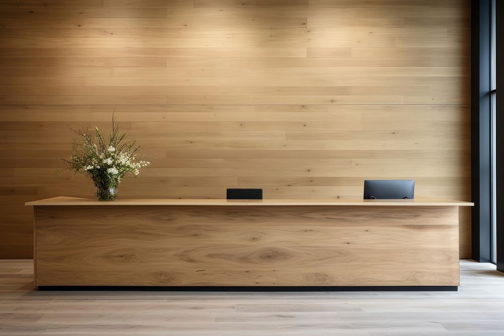 Table lobby wood architecture. | Free Photo - rawpixel