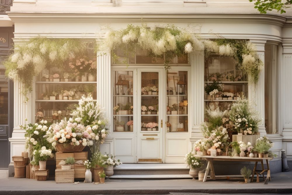 Exterior florist shop architecture building | Premium Photo - rawpixel