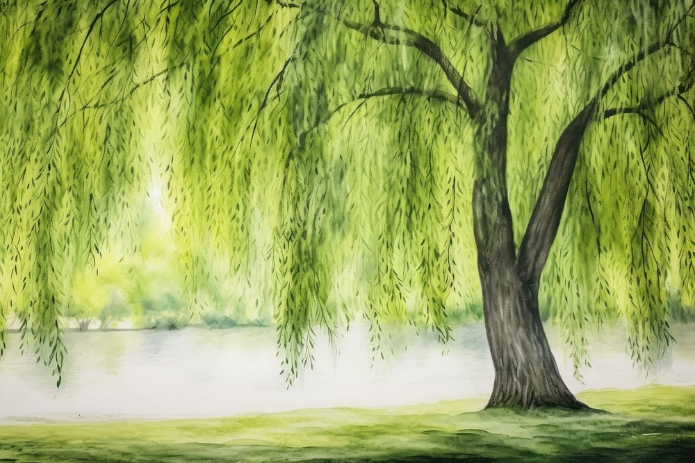 Background willow tree backgrounds outdoors | Premium Photo ...