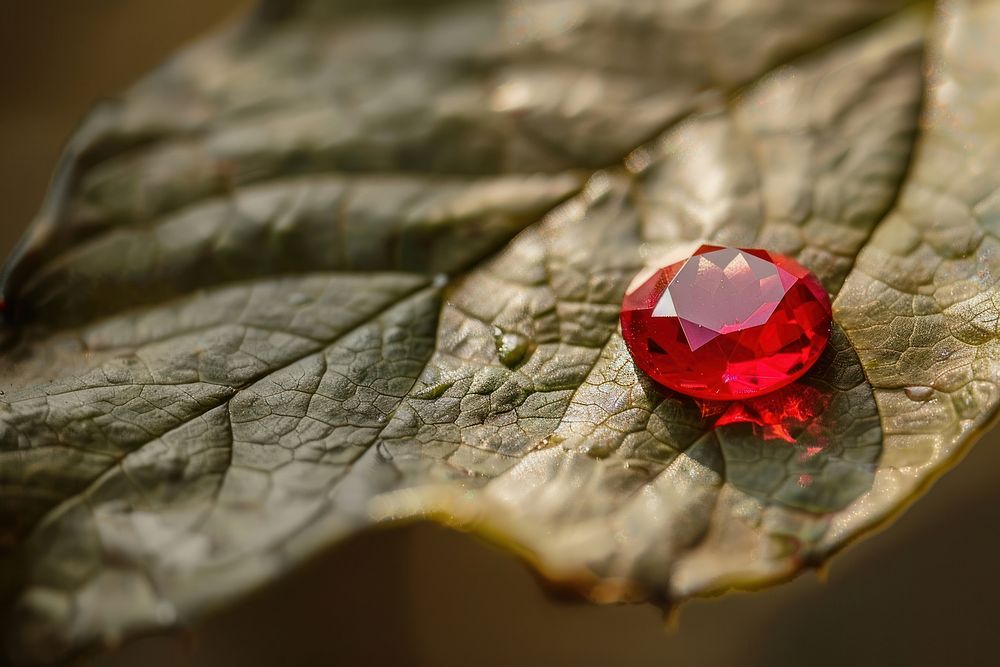 Ruby gems leaf gemstone jewelry. | Premium Photo - rawpixel