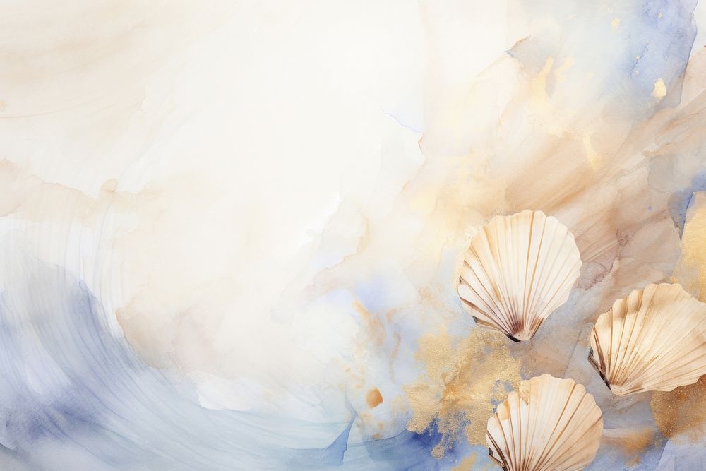 Seashells watercolor minimal background backgrounds | Free Photo ...