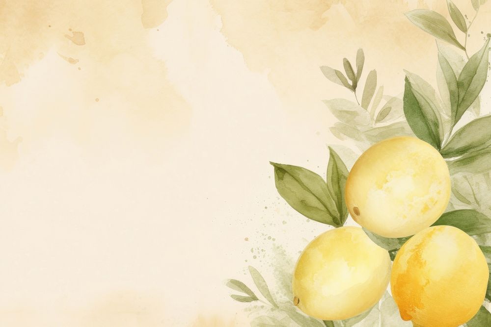 Lemon watercolor minimal background lemon | Free Photo Illustration ...