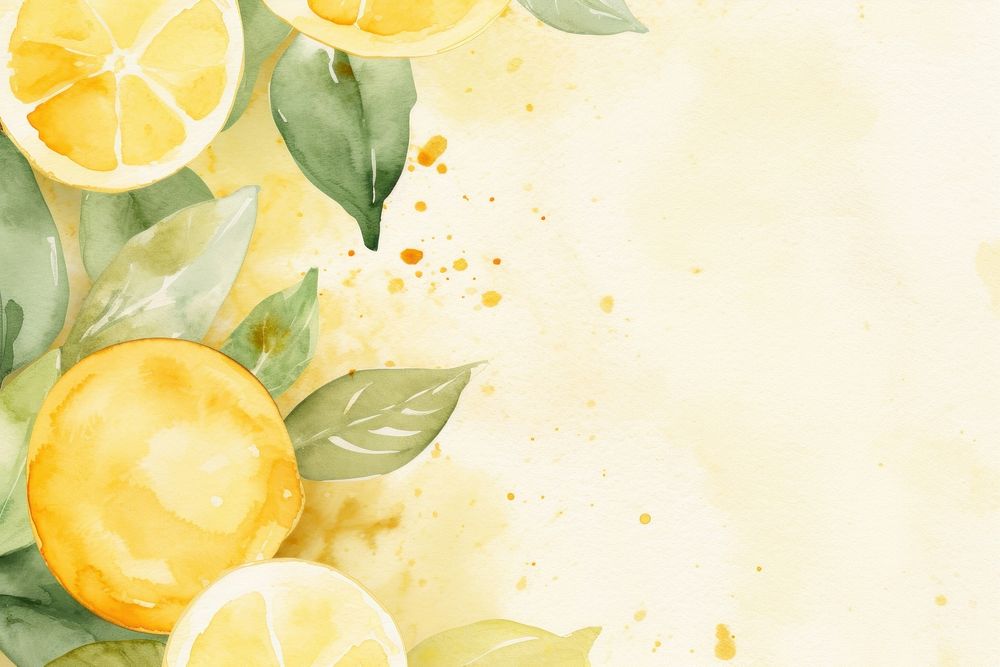 Lemon watercolor minimal background lemon | Free Photo Illustration ...
