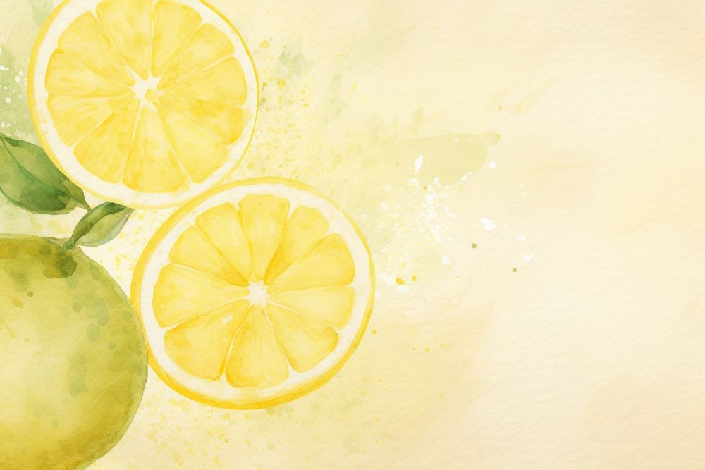 Lemon watercolor minimal background lemon | Free Photo Illustration ...