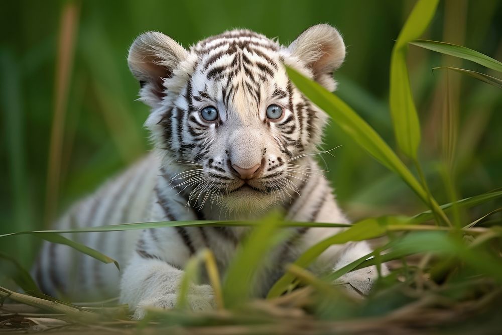 Wild White tiger cub wildlife | Premium Photo - rawpixel