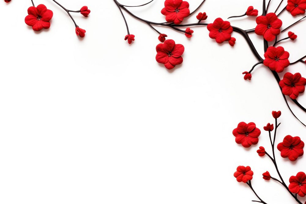Red flower floral border backgrounds | Premium Photo - rawpixel