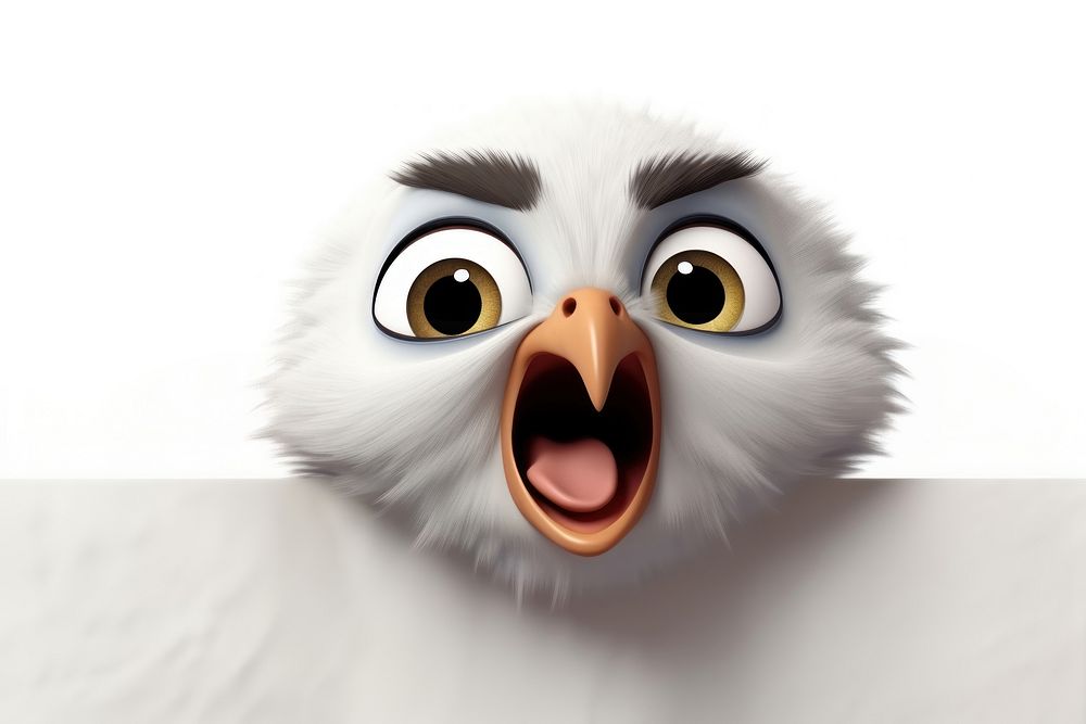 Animal cartoon white bird. | Premium Photo Illustration - rawpixel