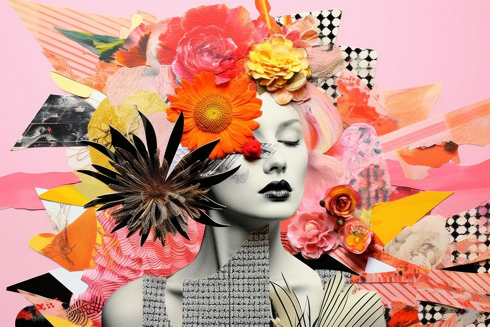 Collage pattern flower plant | Free Photo Illustration - rawpixel