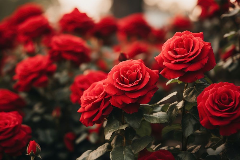 Red rose bushes flower plant | Premium Photo - rawpixel