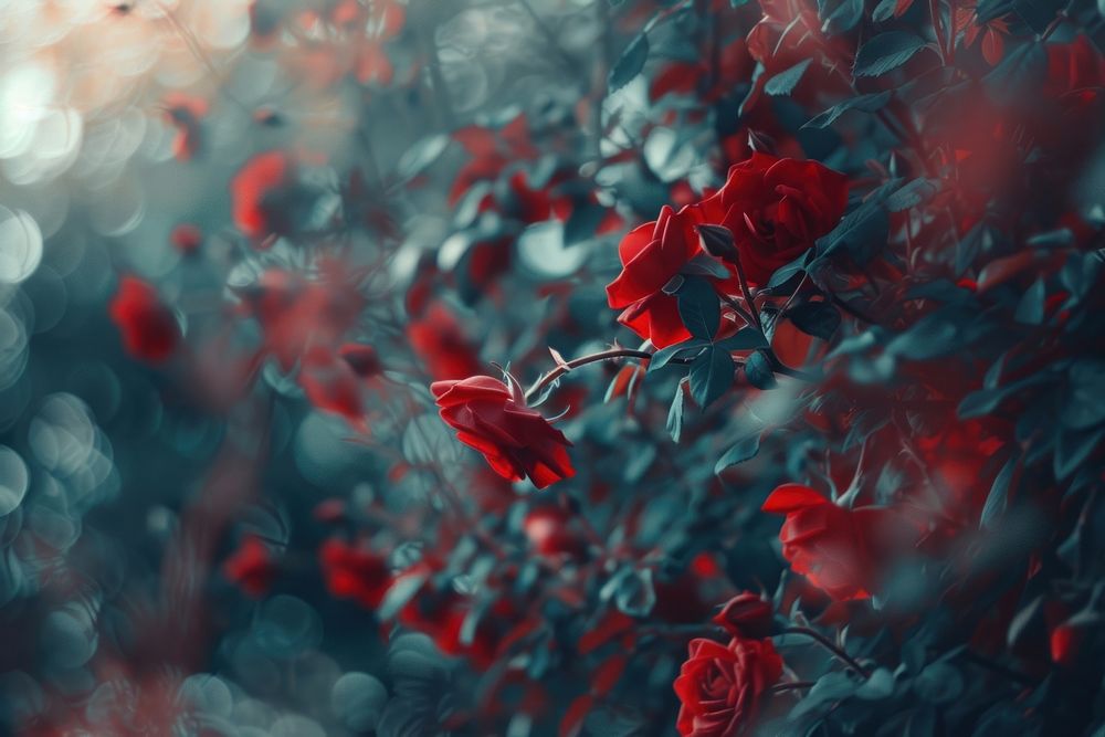 Red rose bushes backgrounds flower | Premium Photo - rawpixel