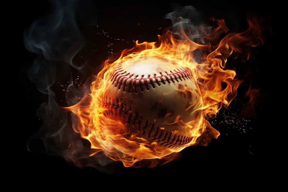 Baseball fire softball sports. | Premium Photo - rawpixel