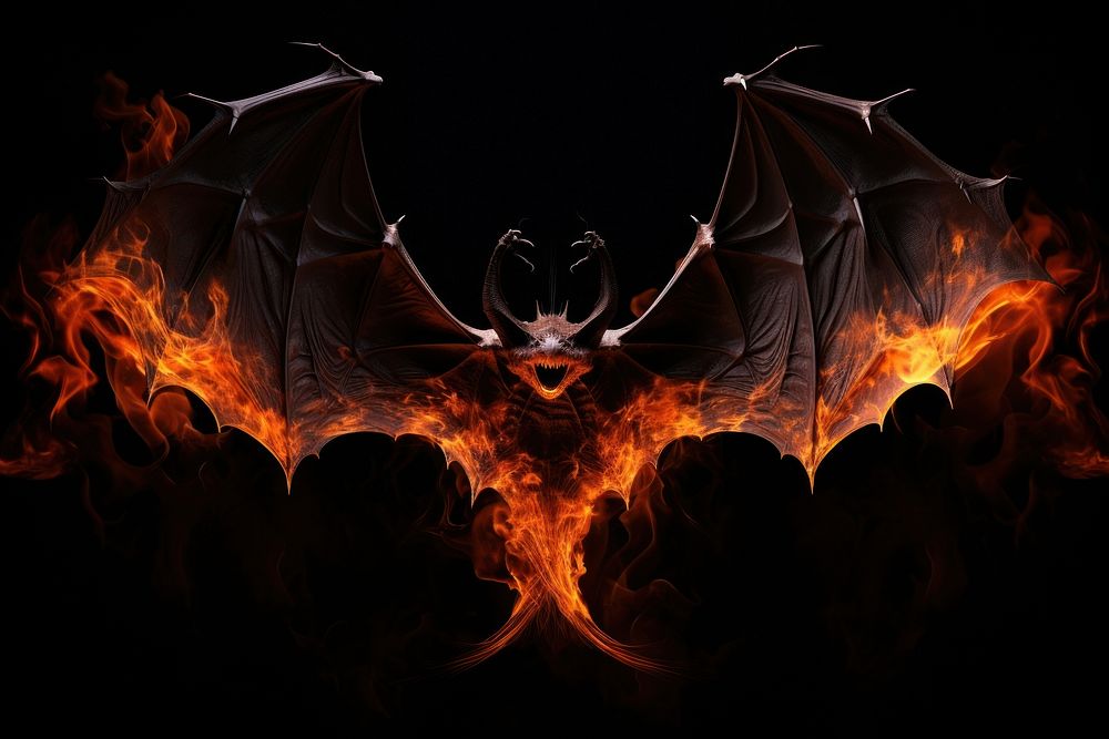 Bat fire black flame. | Premium Photo - rawpixel