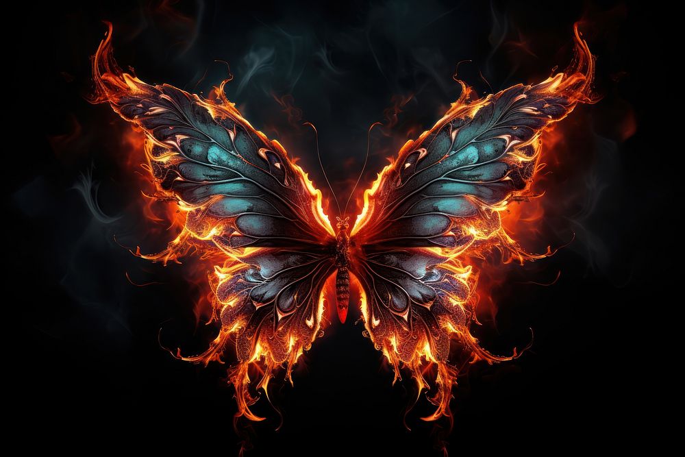 Butterfly fire pattern flame. | Premium Photo - rawpixel