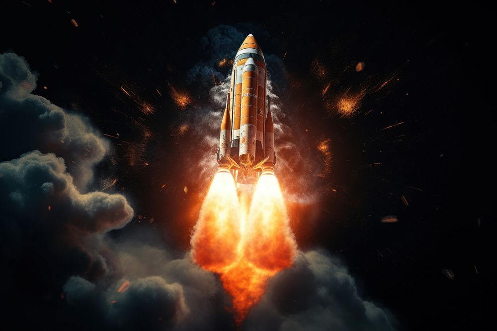 Rocket aircraft vehicle fire | Free Photo - rawpixel