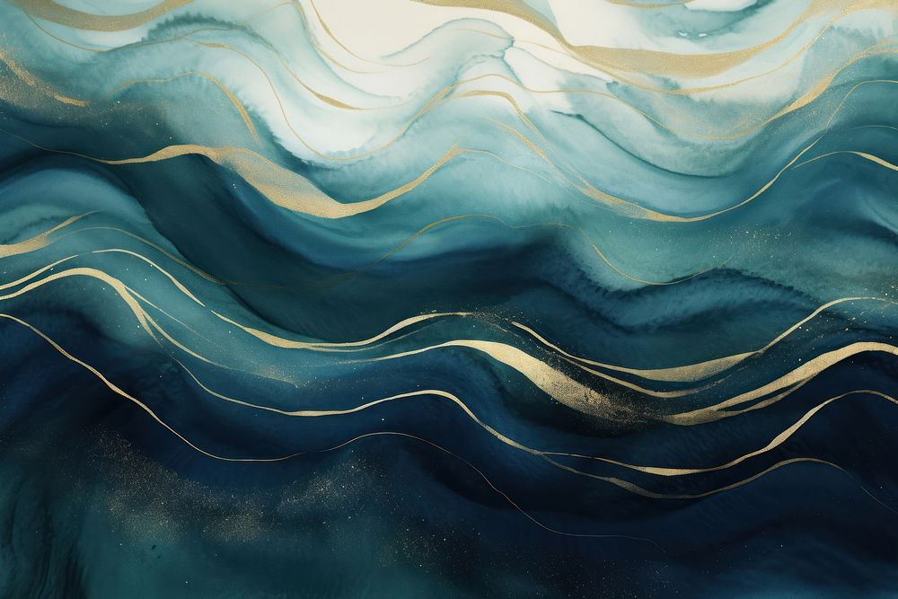 Wave watercolor backgrounds painting nature. | Free Photo Illustration ...