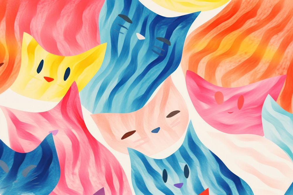 Cats backgrounds abstract painting. | Premium Photo Illustration - rawpixel