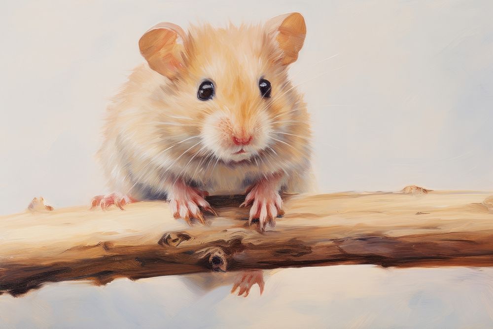 Hamster painting animal mammal. | Free Photo Illustration - rawpixel