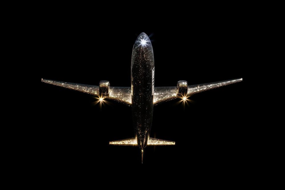 Airplane shape sparkle light glitter | Free Photo Illustration - rawpixel